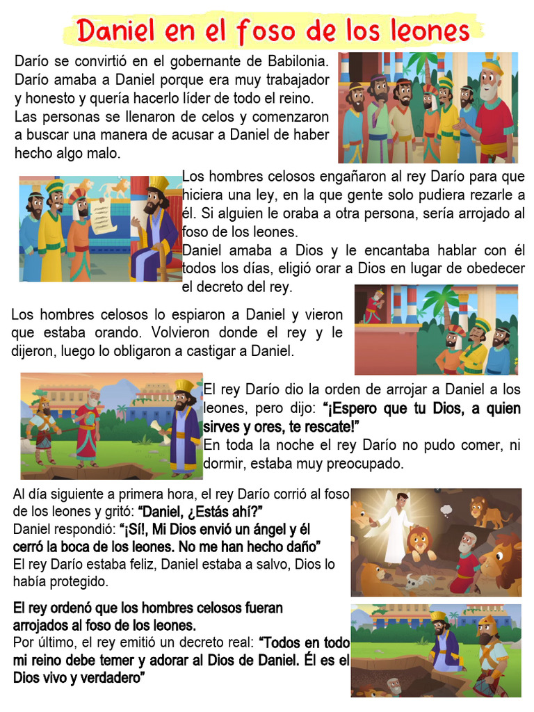 Ficha Daniel en El Foso de Los Leones Maestra Janet | PDF | Oración