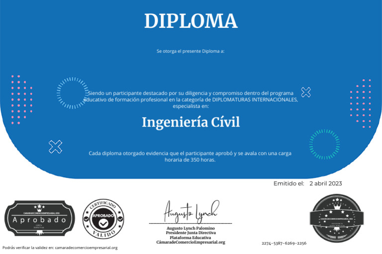 Certificado de Ingenieria Civil | PDF