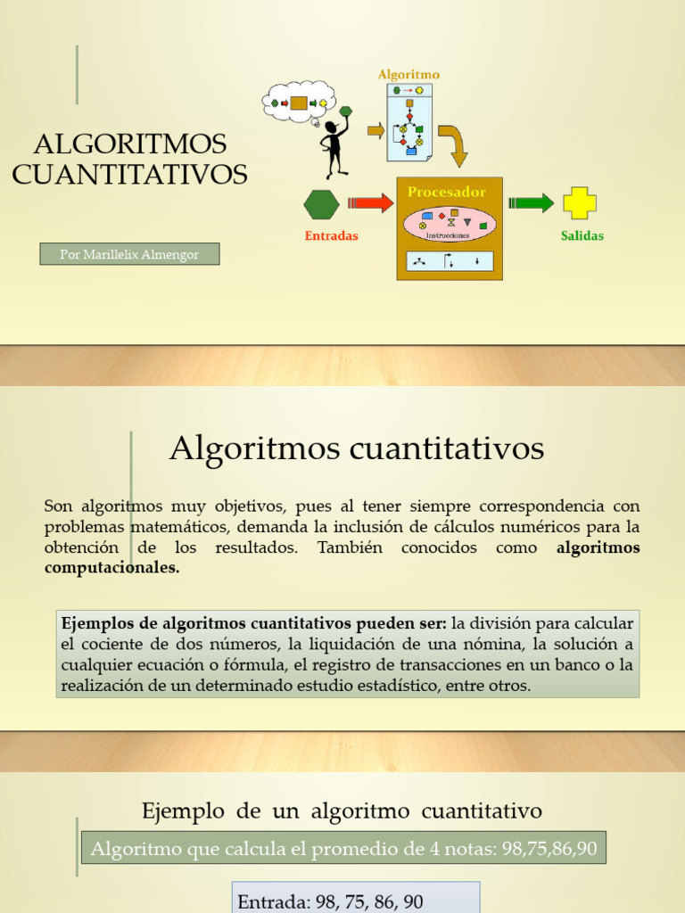 Tema 3 Algoritmos Cuantitativos Pdf Algoritmos Variable Informática 