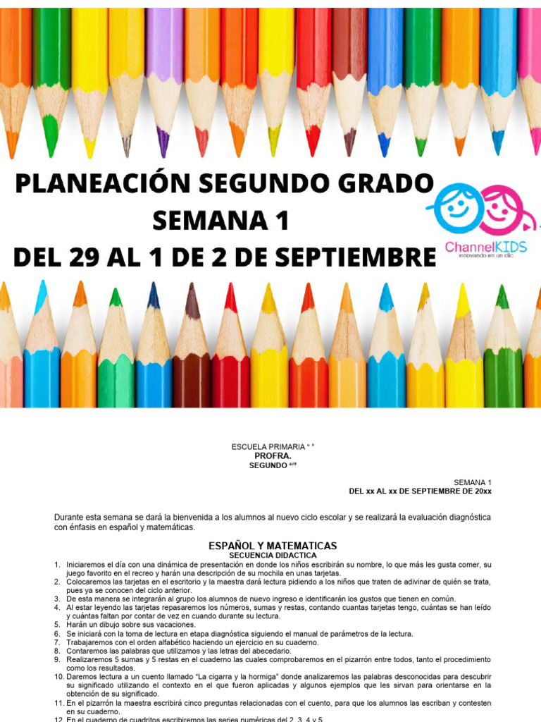 Semana 1 Segundo | PDF
