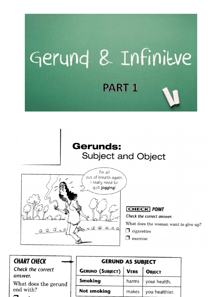 GERUNDS AND INFINITIVES PART 1-2 | PDF