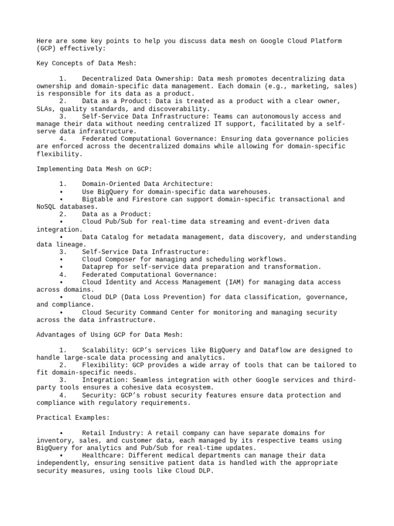 GCP Details | PDF | Cloud Computing | Governance