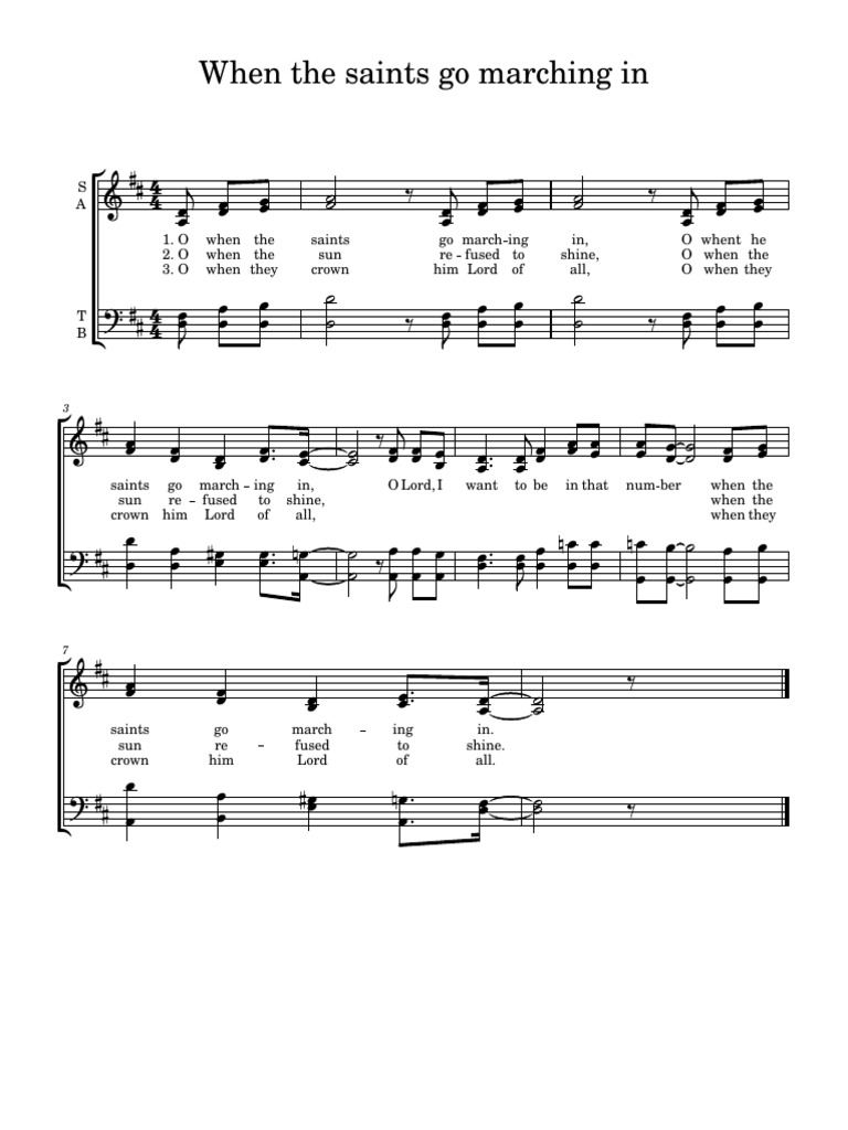 "When the Saints Go Marching In" | PDF