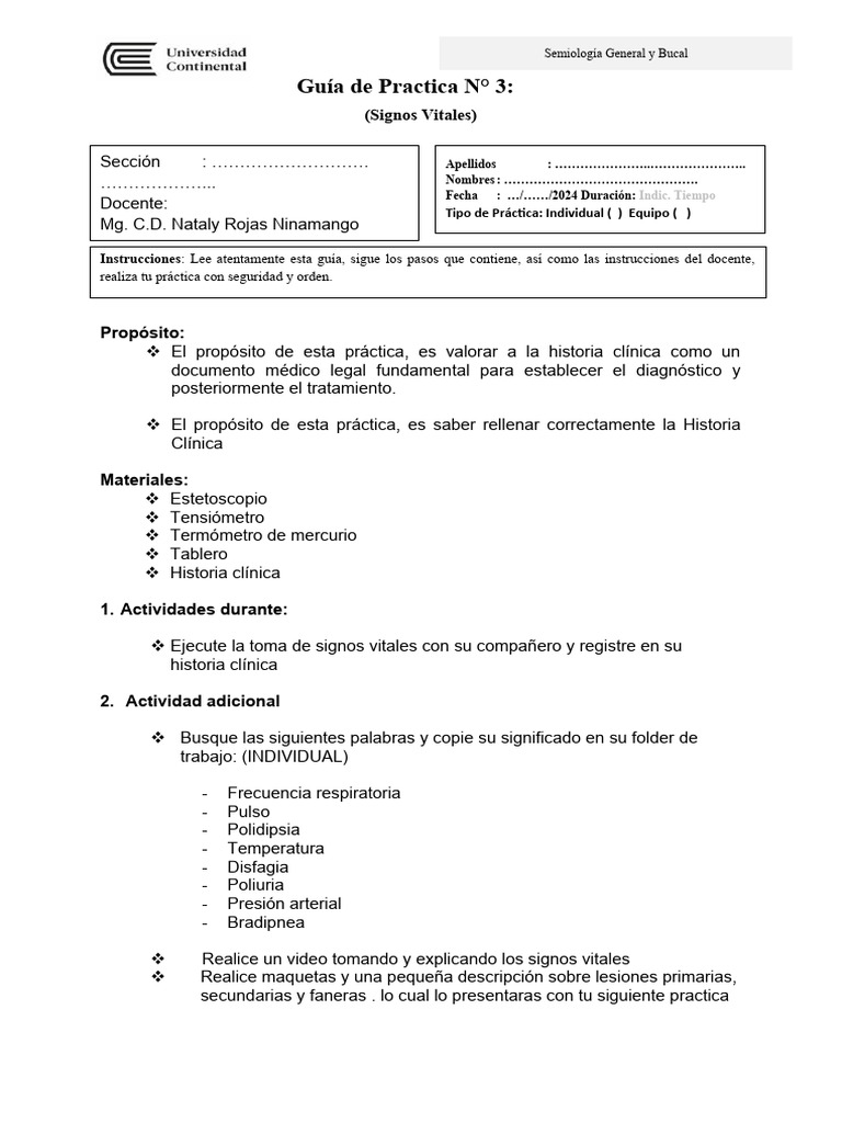Guia Practica N 3 | PDF | Salud y bienestar | Ciencia y matemáticas