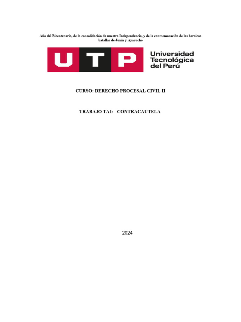 Guía sobre Contracautela en Derecho Civil | PDF | Mandato | Caso de ley
