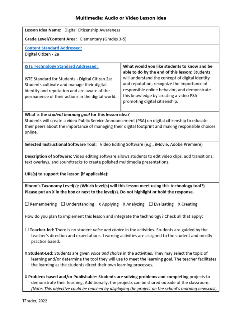 Multimedia Audio or Video LESSON IDEA 3 | PDF | Multimedia | Learning