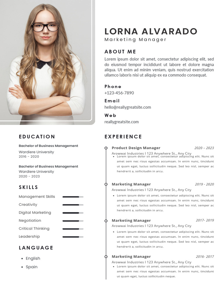 Lorna Minimalis Modern Professional CV Resume | PDF