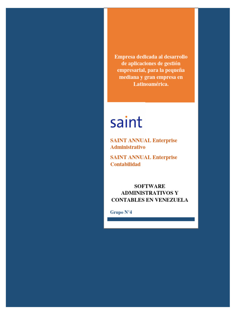 Saint. Monografía | PDF | Contabilidad | Software
