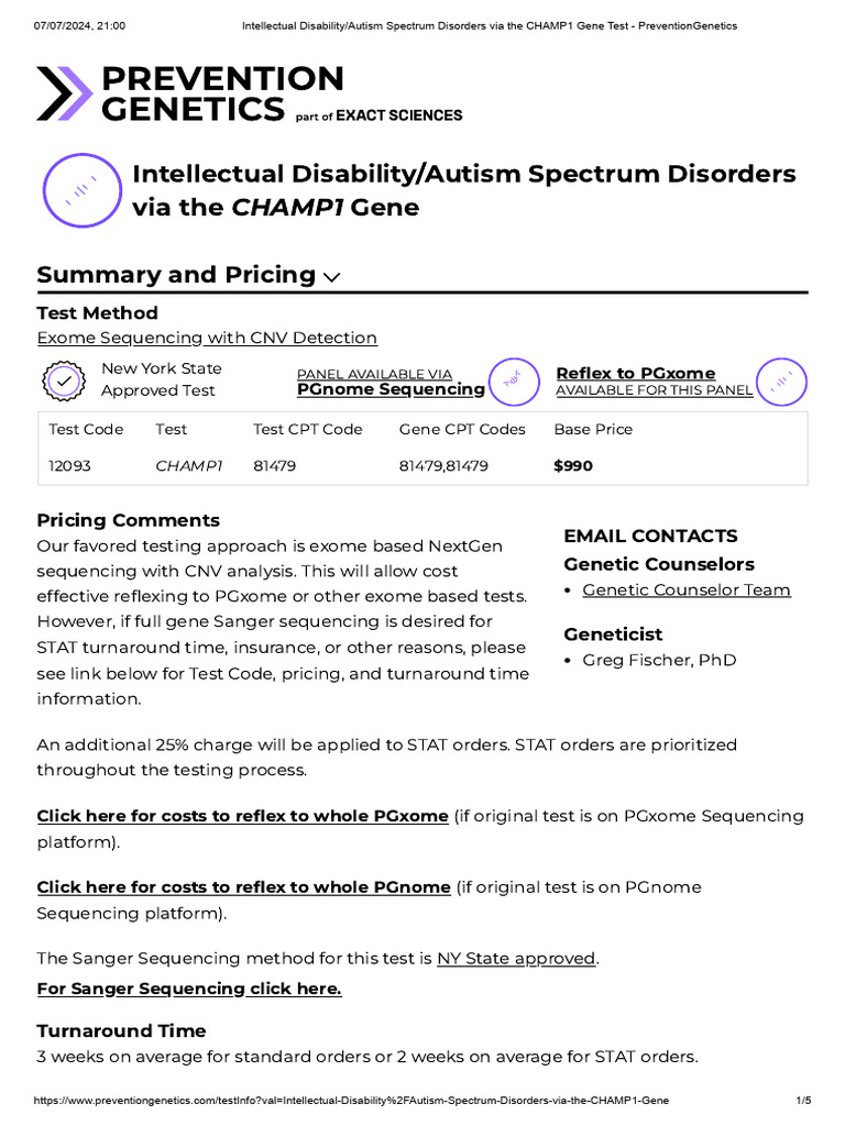 Intellectual Disability - Autism Spectrum Disorders Via The CHAMP1 Gene ...