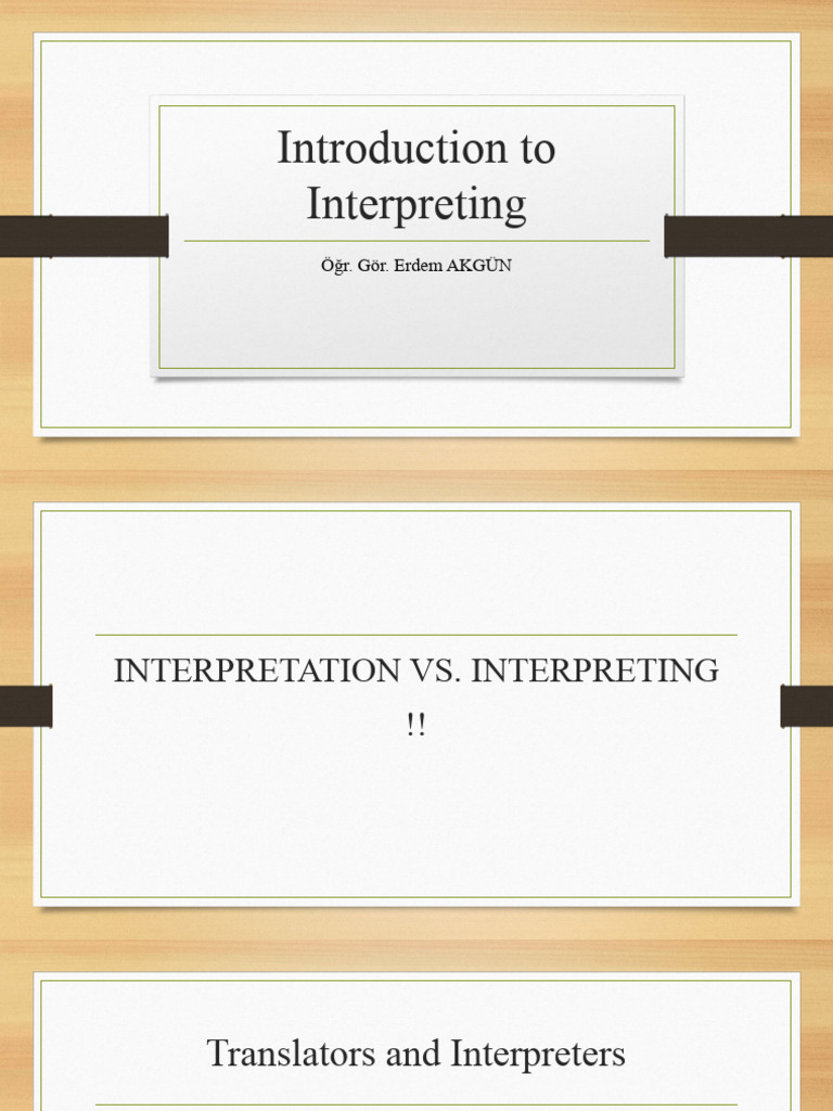 Introduction To Interpreting | PDF | Language Interpretation | Translations