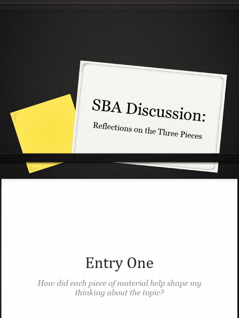 SBA Reflections | PDF