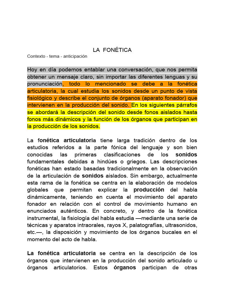 Trabajo 6 | PDF | Fonética | Palabra