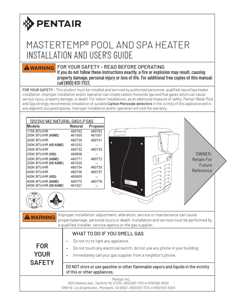 Mastertemp Heater Manual English | PDF | Propane | Heat Exchanger