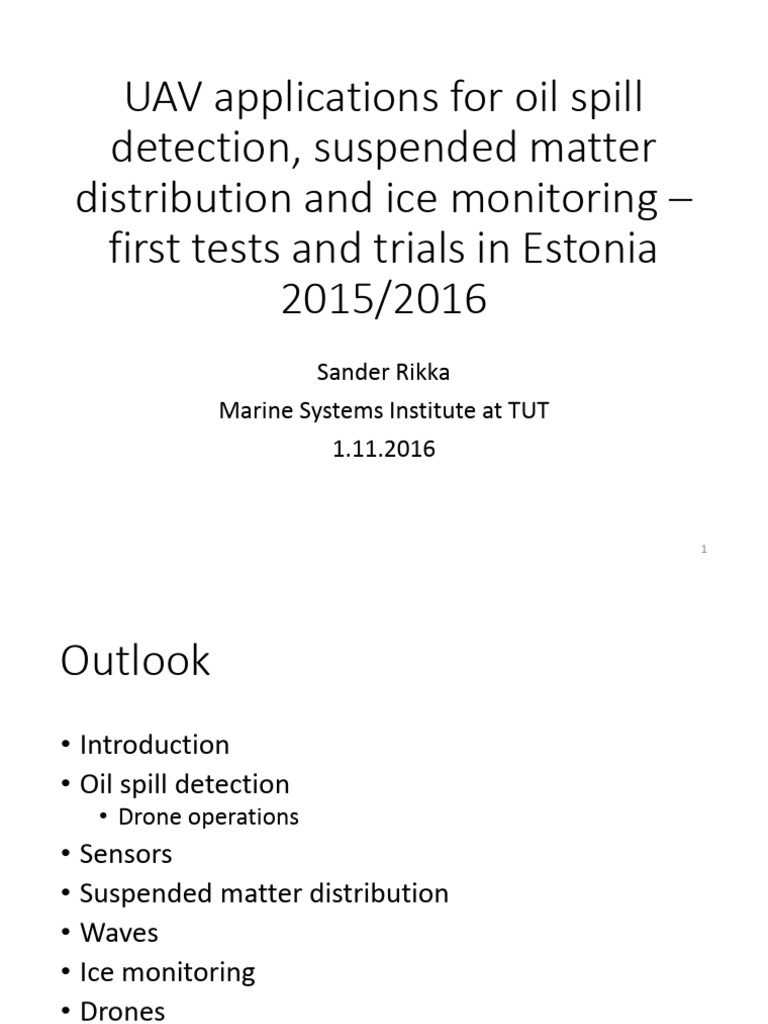 UAVs for Oil Spill and Ice Monitoring | PDF | Unmanned Aerial Vehicle ...