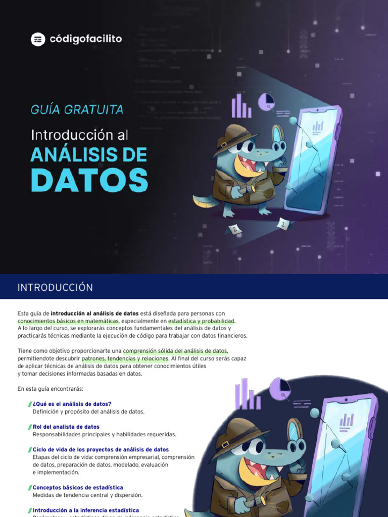 GUIA - Analisis - de - Datos - CODIGOFACILITO - 12 Pag | PDF | Muestreo ...