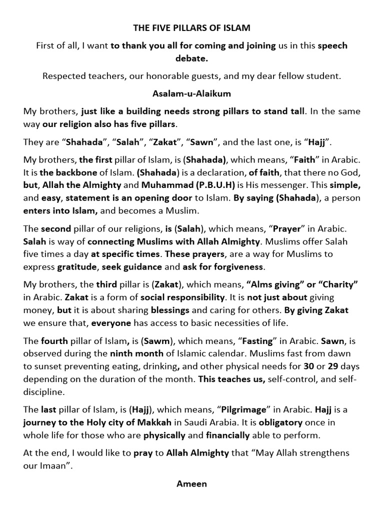 THE FIVE PILLARS OF ISLAM | PDF