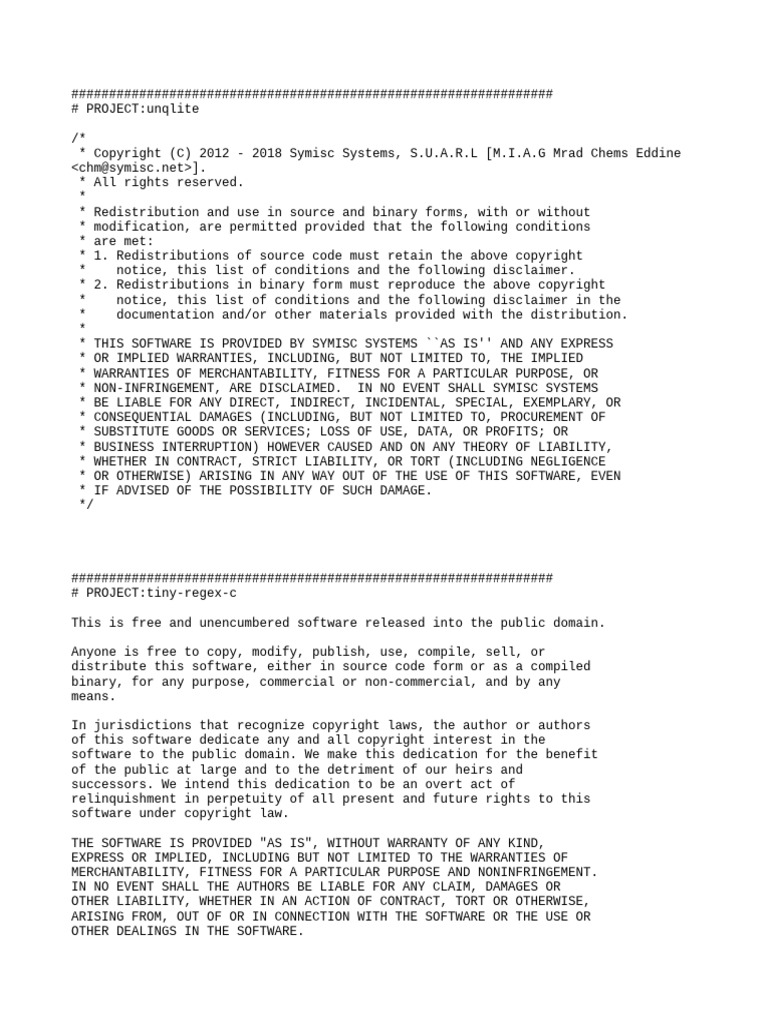 Open Source Software Notice | PDF | Legal Liability | License