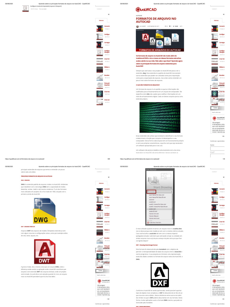 Formatos de Arquivo Do AutoCAD - QualifiCAD | PDF | Auto Cad | Informática