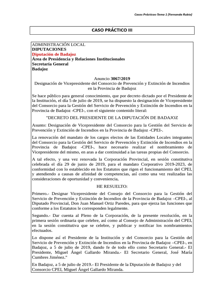 Caso Pr礐tico III | PDF | Gobierno