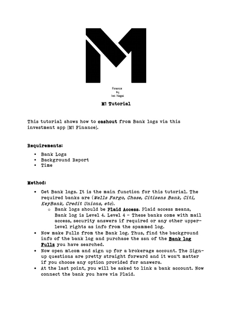 M1 Tutorial by Kei - N4gai | PDF | Money | Investing