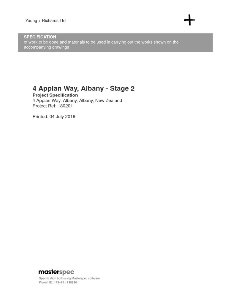 4 Appian Way BC2 Spec | PDF | Specification (Technical Standard ...