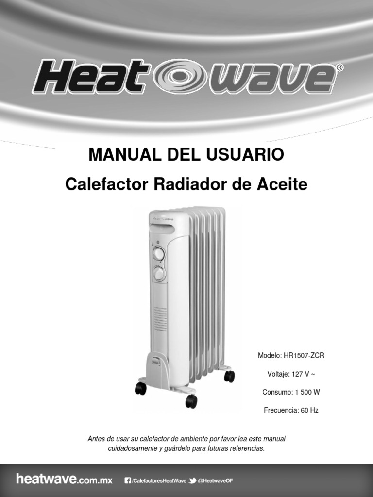 Manual de Uso HR1507 ZCR | PDF | Termostato