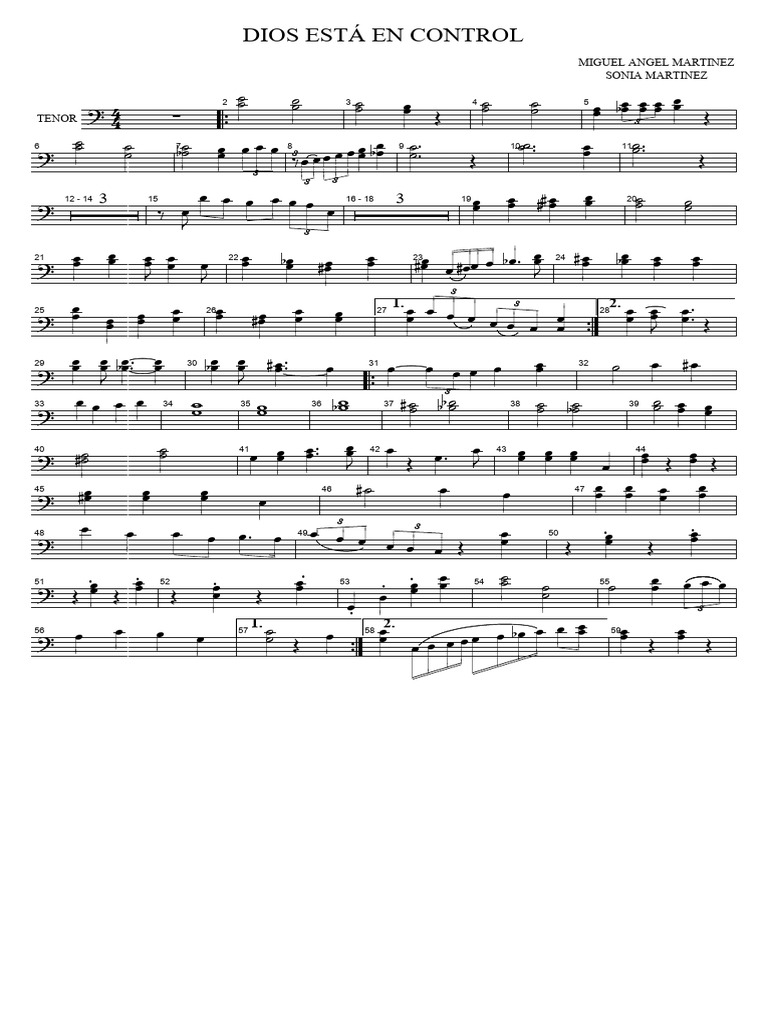 Tenor Dios Está en Control | PDF Tenor Dios Está en Control | PDF