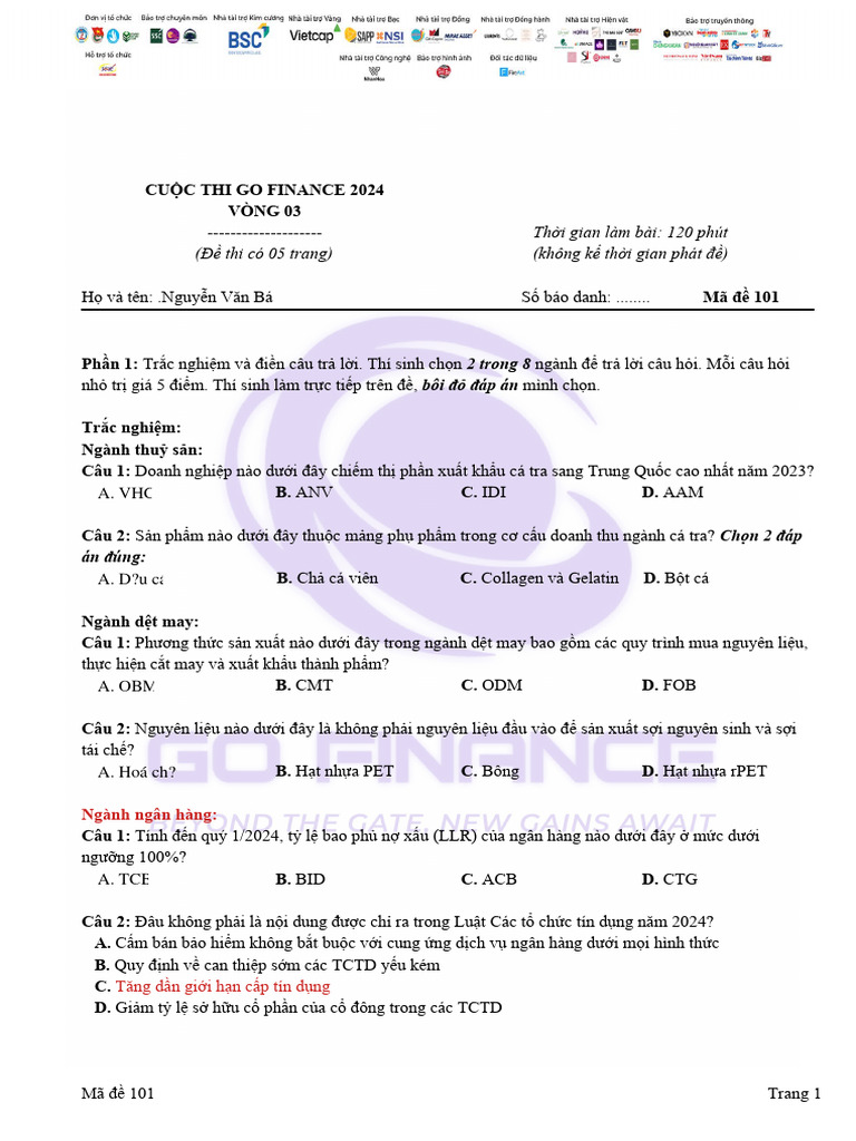 Stock Analysis Test Vietnam | PDF