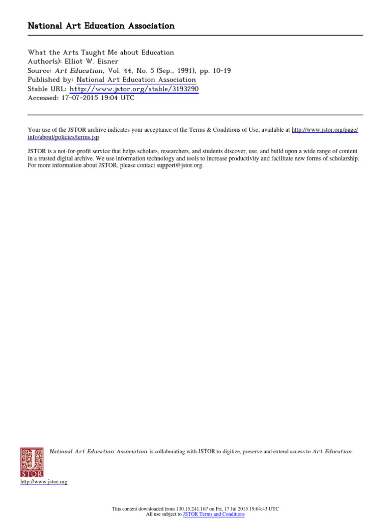 1991-Elliot Eisner-What-the-arts-taught-me-about-education | PDF ...