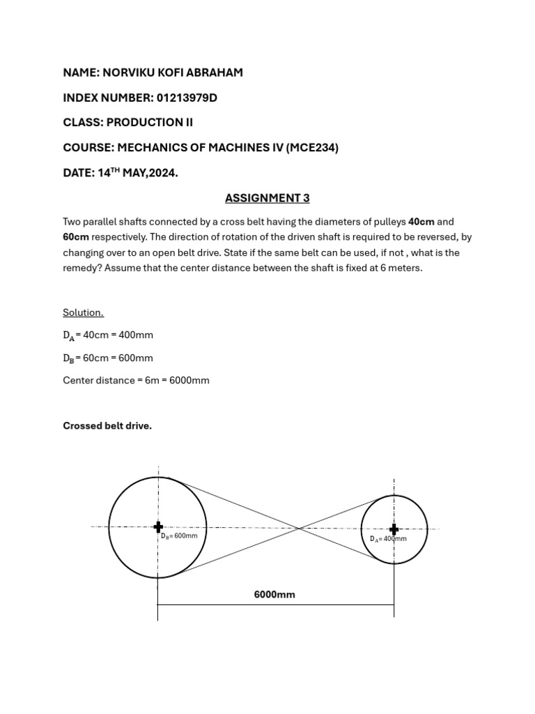 MCE234 ASSIGNMENT 3( MECHANICS OF MACHINES) | PDF