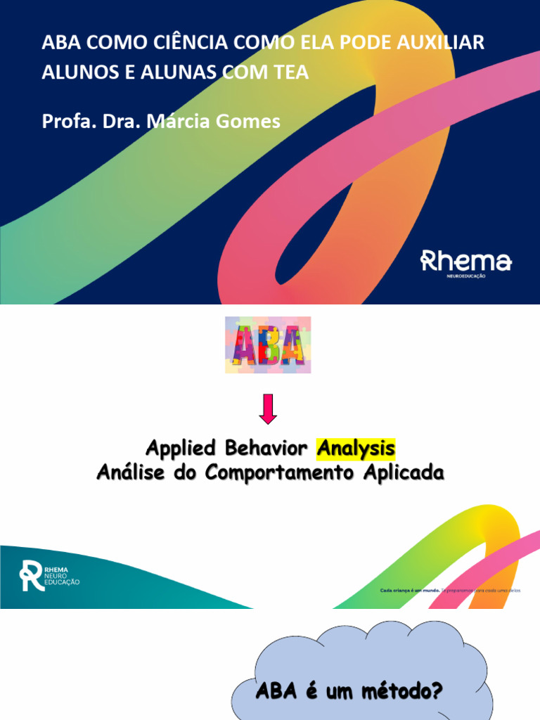 Aba Como Ciã Ncia Como Ela Pode Auxiliar Alunos e Alunas Com Tea | PDF ...