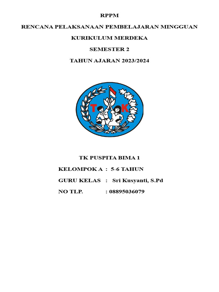 RPPM TK Puspita Bima 1 | PDF