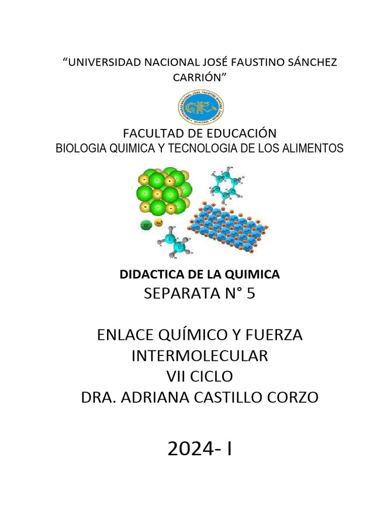Separata N°5 Didactica de La Quimica. | PDF | Enlace químico | Polaridad química