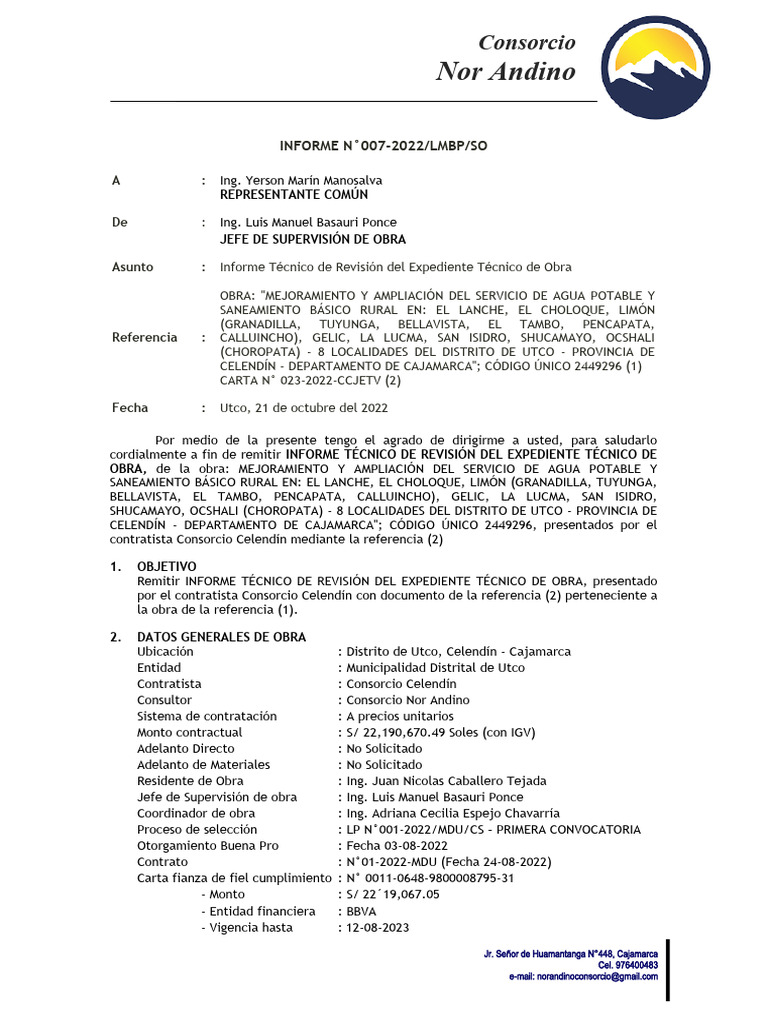 Informe #007-CNA-2022 - Inf Revisión Expe Tec | PDF | Clima | Clima templado