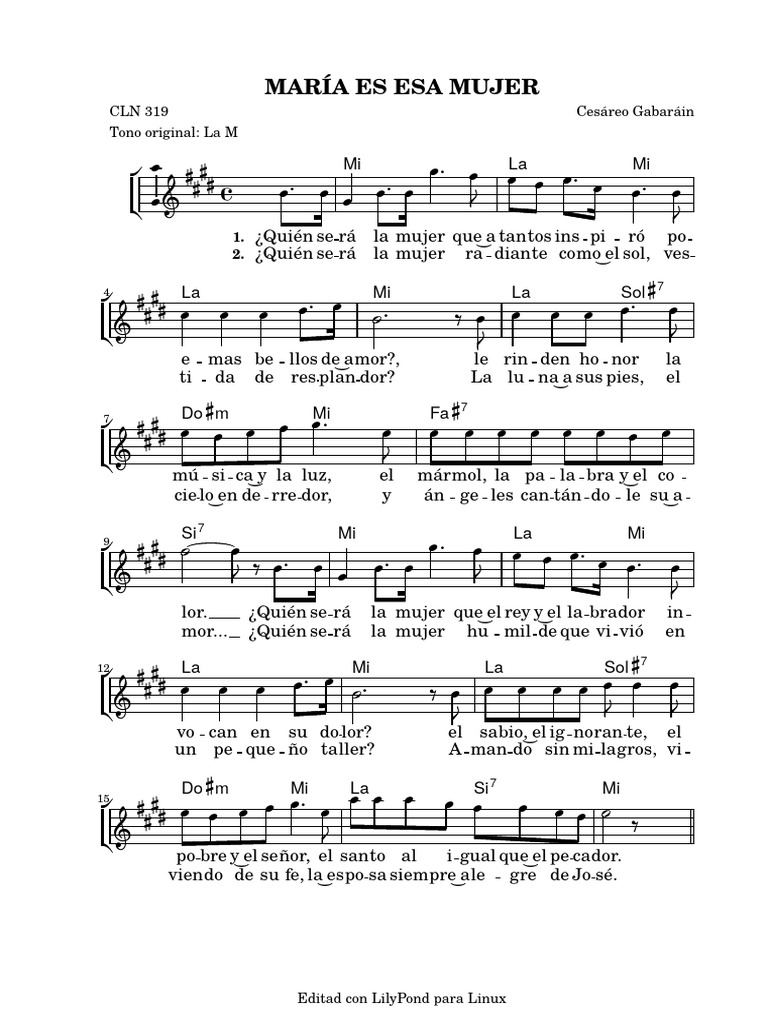 María es Esa Mujer - Canción Litúrgica | PDF