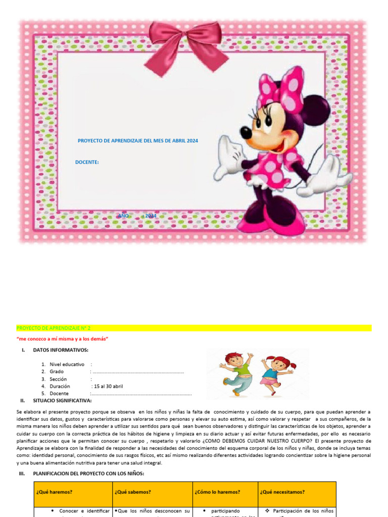 proyecto 01 | PDF | Aprendizaje | Evaluación