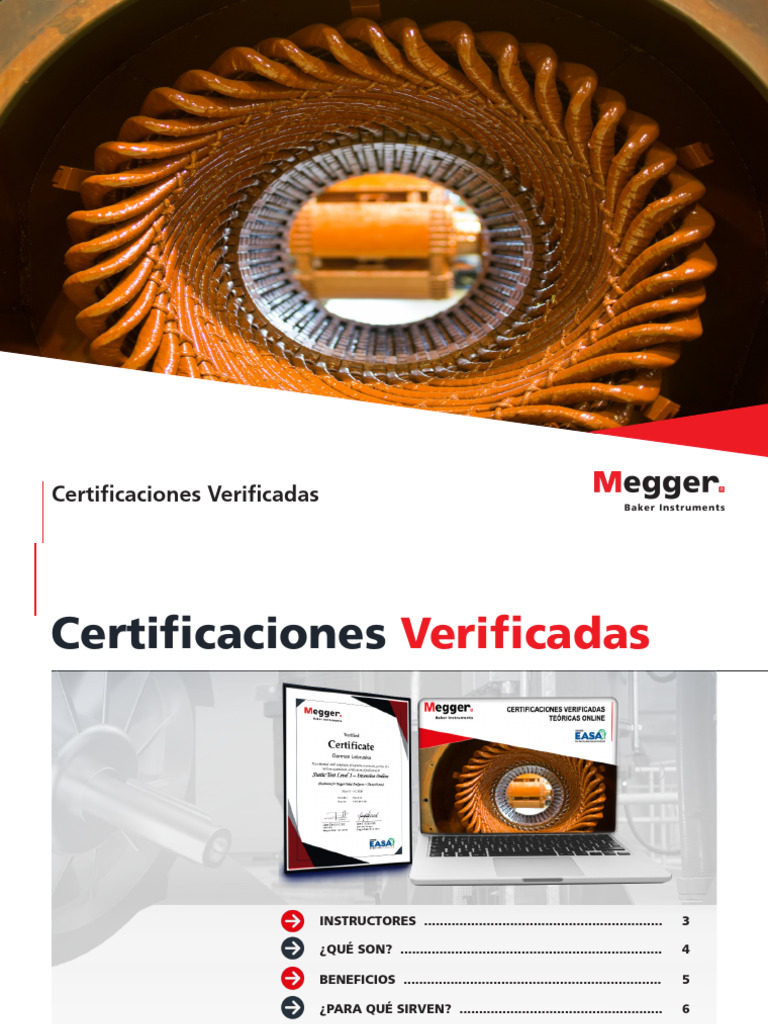 Certificaciones Verificadas Con Megger Baker Instruments - ShortVer ...