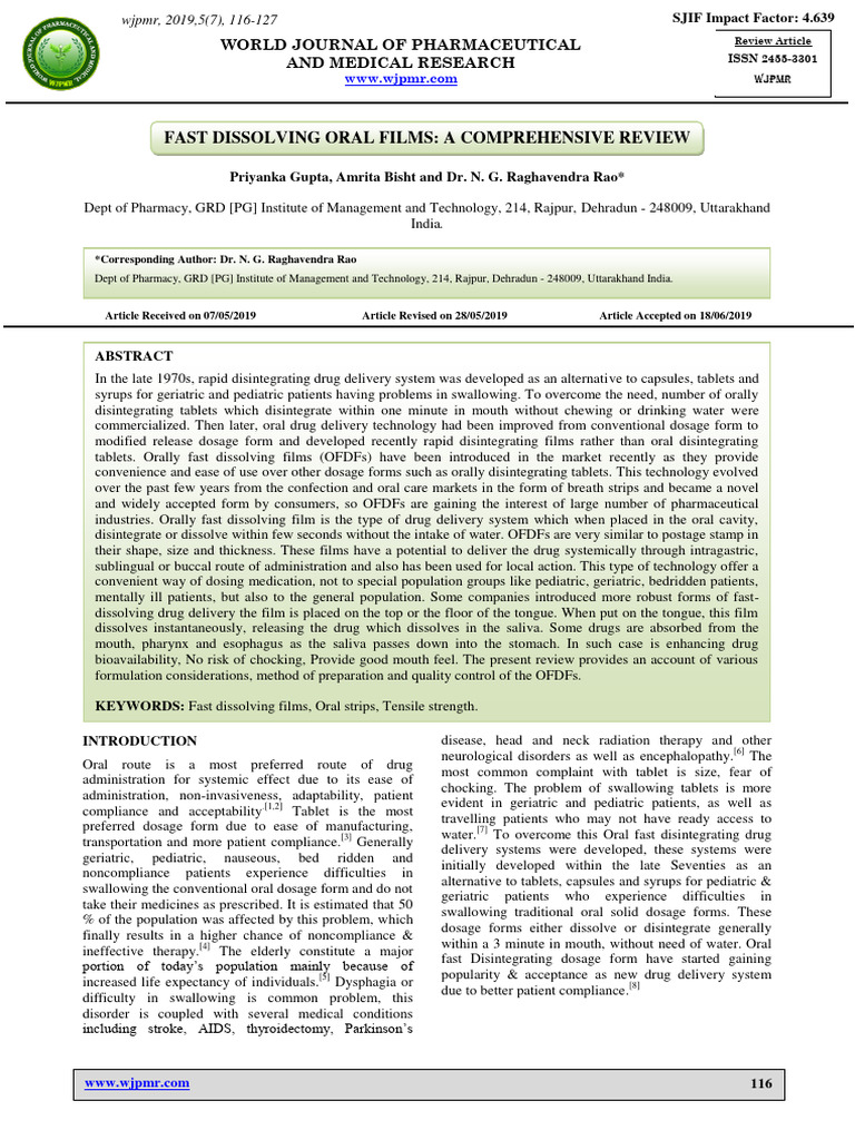 Jurnal Fast Dissolving Film | PDF | Sugar Substitute | Deformation ...