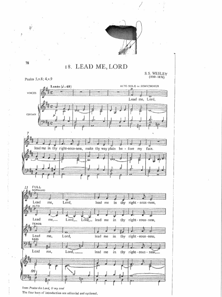 Wesley Lead Me Lord | PDF