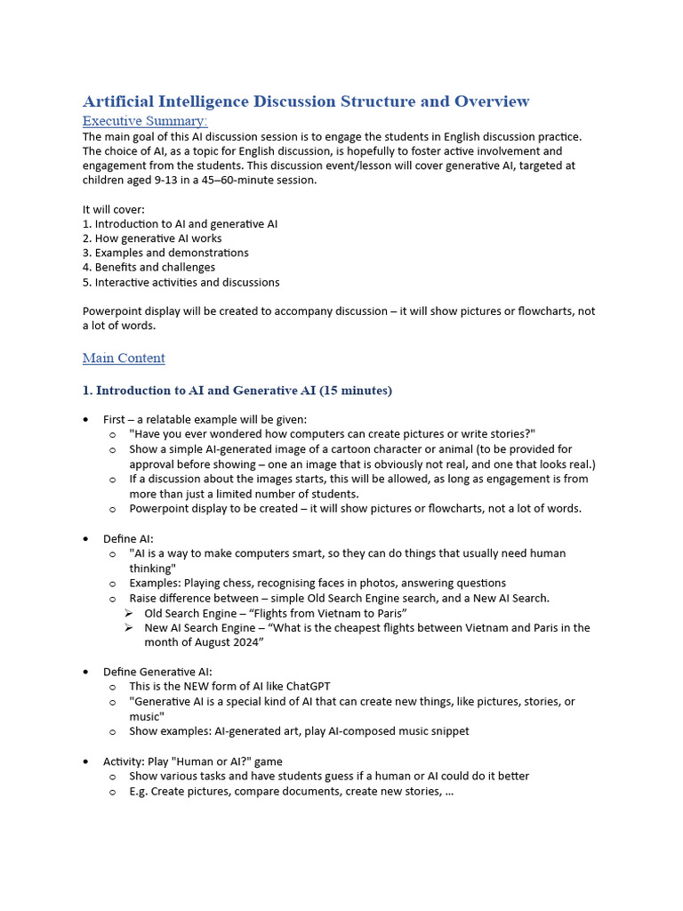 AI Discussion Draft | PDF | Artificial Intelligence | Intelligence (AI) & Semantics