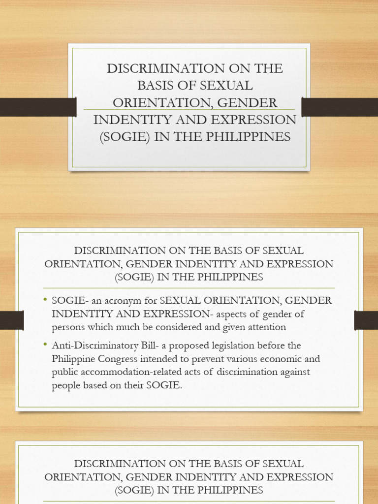 SOGIE Discrimination in Philippines | PDF