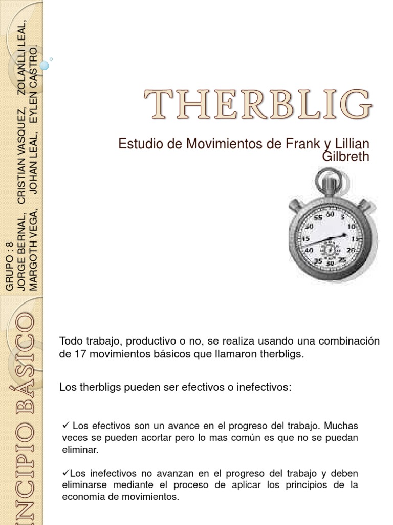THERBLIG | PDF | Herramientas | Movimiento (física)