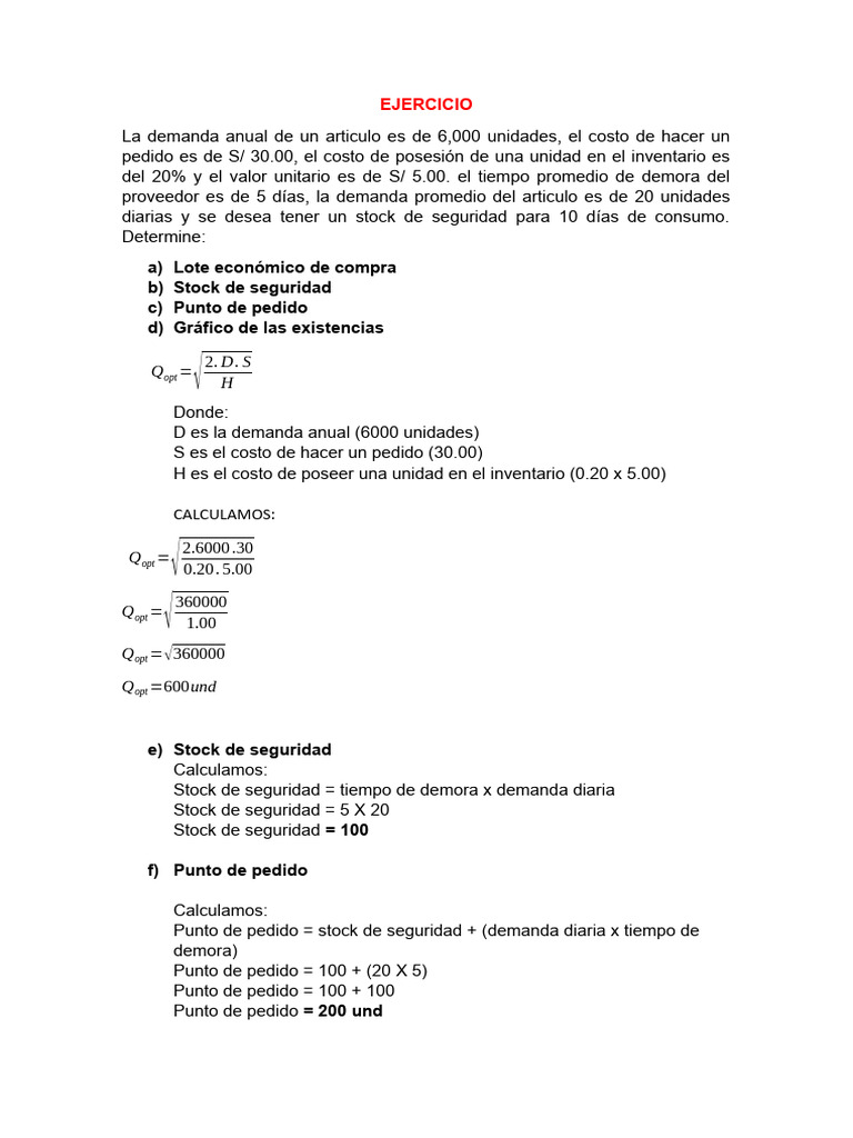 EJERCICIO 1 Supply Chain Management | PDF