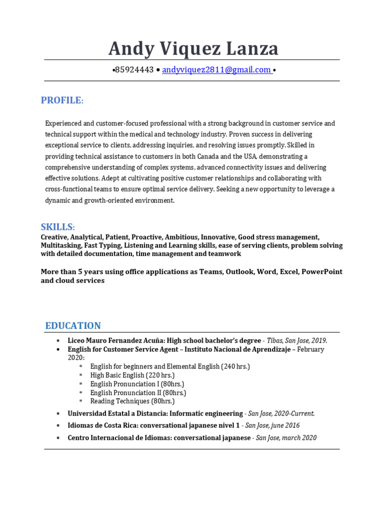 Andy Viquez CV 2023 (ENG) | PDF | Medical Device | Expert