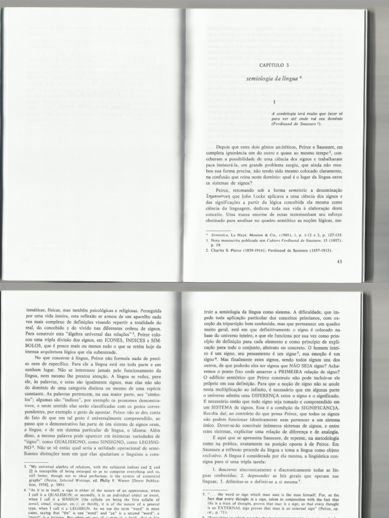 BENVENISTE. Semiologia Da Língua | PDF