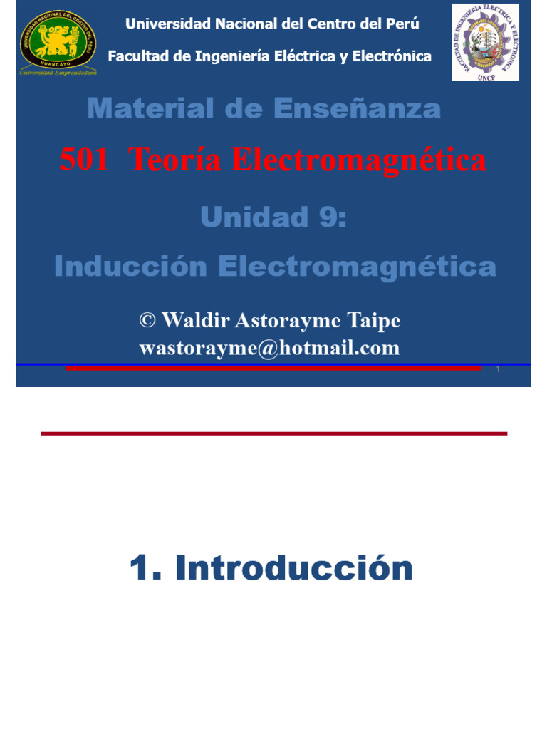 8 Unidad - Inducción Electromagnética 2023 | PDF | Inducción electromagnética | Electromagnetismo