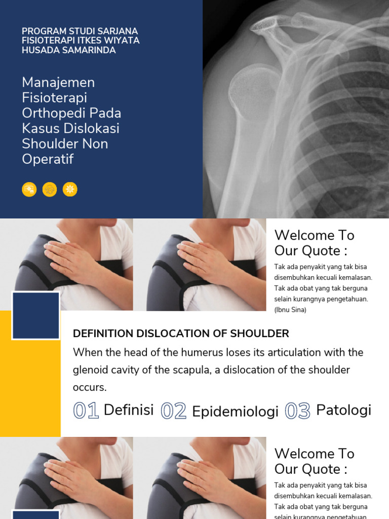 Manajemen Fisioterapi Orthopedi Pada Kasus Dislokasi Shoulder Non ...
