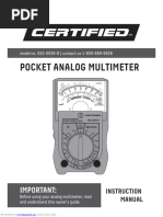 Craftsman 82141 Multimeter Manual | PDF | Direct Current | Voltage