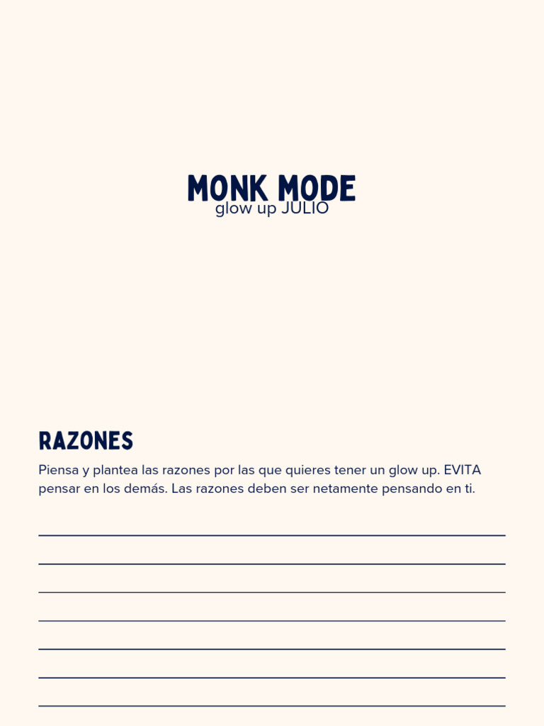 Reto Julio - Monk Mode | PDF