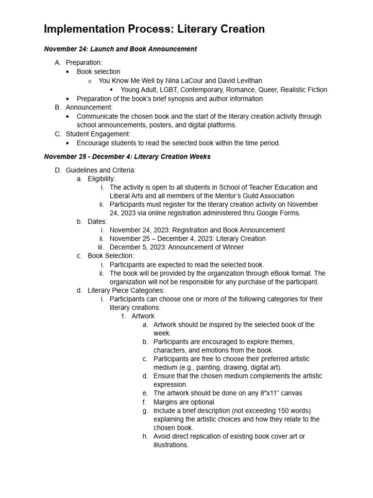 Final Implementation Process | PDF | Poetry | Books